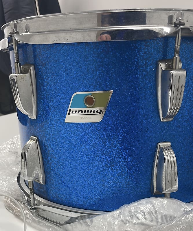 Ludwig Legacy tom 14”x10 - 1971 - Blue Sparkle | Reverb