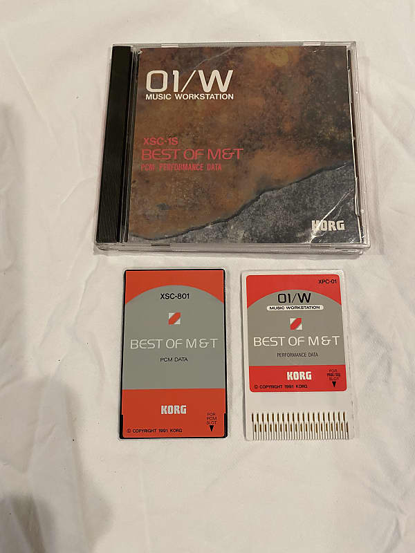 Korg 01W PCM DATA CARD XSC-801 1985 RED / White | Reverb