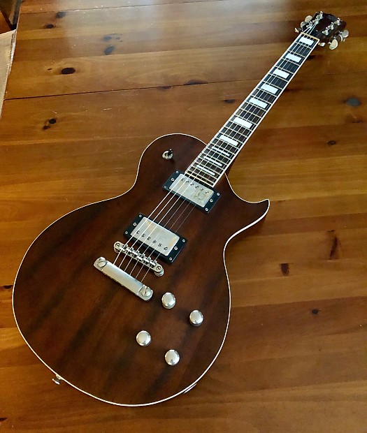 AXL Badwater 1216 Rare Antique Brown Mahogany LP Electric | Reverb