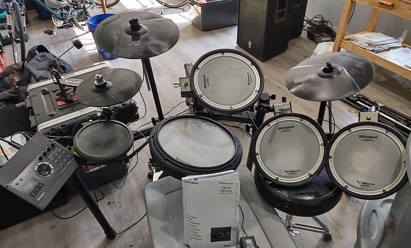 Roland TD-17 V-Drum Kit Complete 2000s - Black | Reverb
