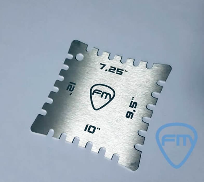 Notched Radius Gauge - for Guitar & Bass 7.25" - 9.5" - 10" - | Reverb