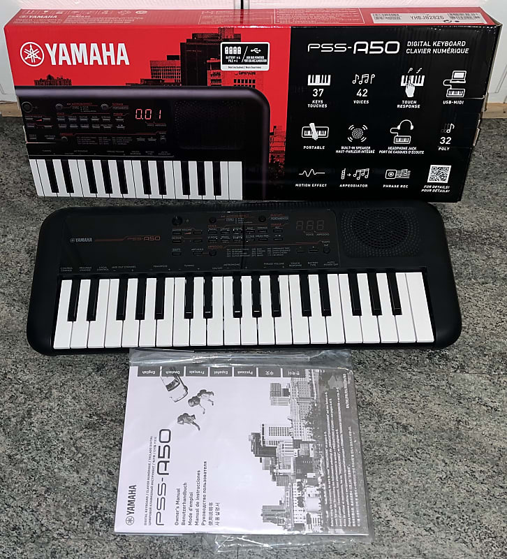 New Open Box Yamaha PSS-A50 37 Mini-key MIDI Touch Sensitive | Reverb
