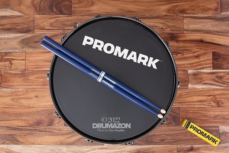 PROMARK REBOUND 5B HICKORY WOOD TIP DRUM STICKS, BLUE PAINTED | Reverb