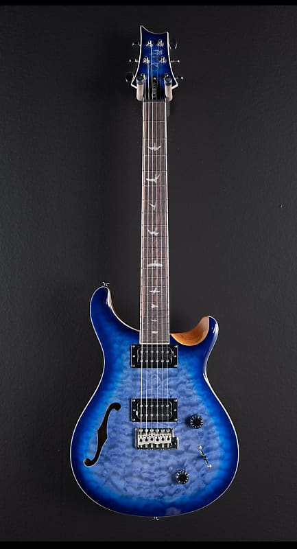 PRS SE Custom 22 Semi Hollow Quilted Maple 2022 - Deep Blue | Reverb