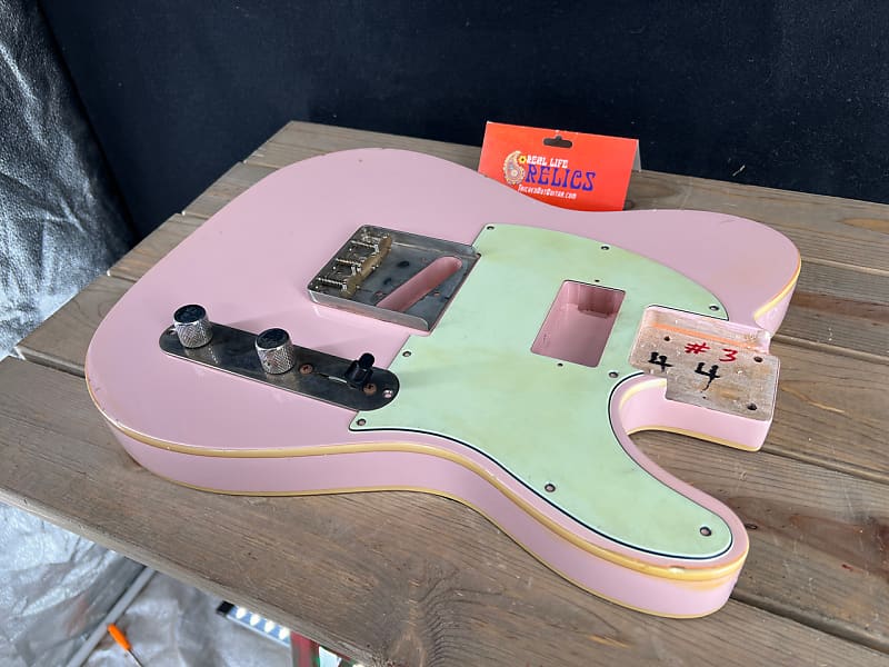 Real Life Relics Tele® Body Double Bound Aged Shell Pink | Reverb