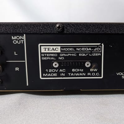 TEAC EQA-20 Graphic Equalizer w/ Rare Silver Face | Reverb