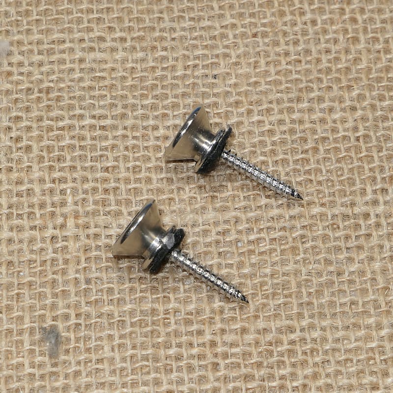 Genuine 2001 Squier Affinity Strat Strap Buttons Chrome Same | Reverb