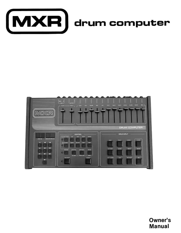 MXR 185 Drum Computer 1983 Owners Manual | Reverb