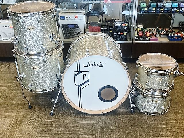 Ludwig 5 Piece-Silver Sparkle, All Maple Centennial Shell | Reverb