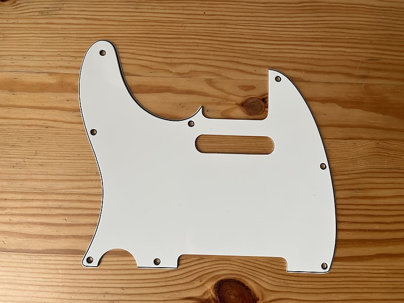 Left Handed Telecaster Pickguard - White | Reverb