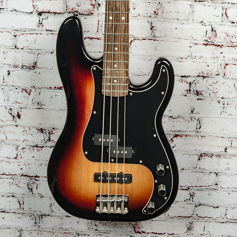 Squier - P Bass - Solid Body Electric Bass Guitar - Three | Reverb