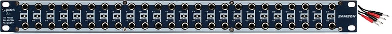 Samson S-Patch Plus 48-point Balanced Patchbay Bundle with | Reverb