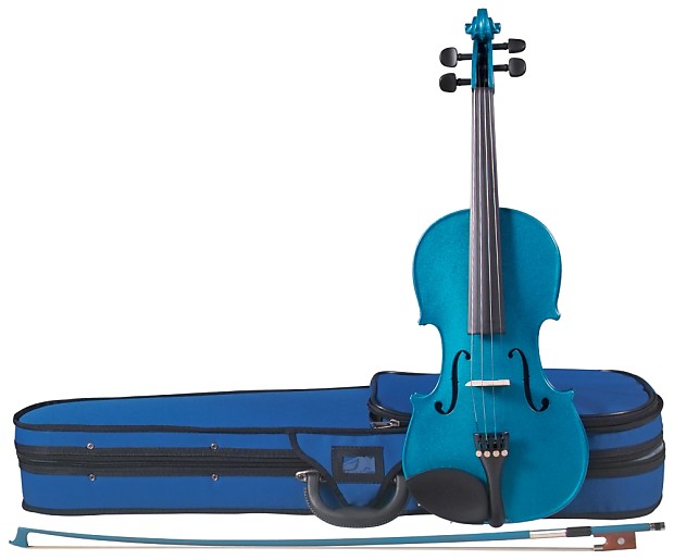 Cremona SV-75BU Premier Novice Series Sparkling Blue Violin | Reverb