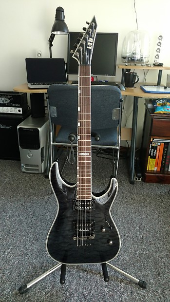 ESP LTD MH 1001NT with Seymour Duncans and ESP hardshell case | Reverb