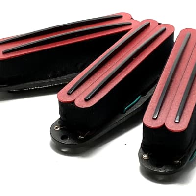 Dragonfire Duo Rails SSS Set Strat Sized Humbucker Pickups, | Reverb