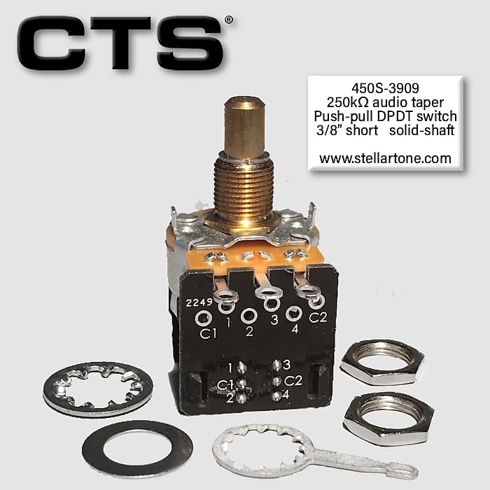 CTS PREMIUM FULL-SIZE PUSH-PULL VOLUME / TONE POTENTIOMETER, | Reverb