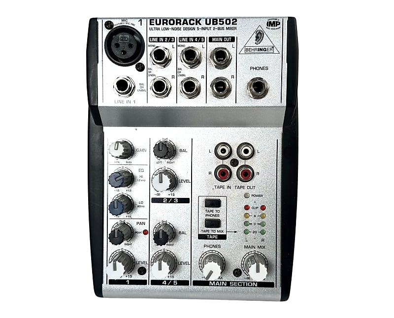 Behringer Eurorack UB502 5-Input Mixer w/ Power Supply | Reverb