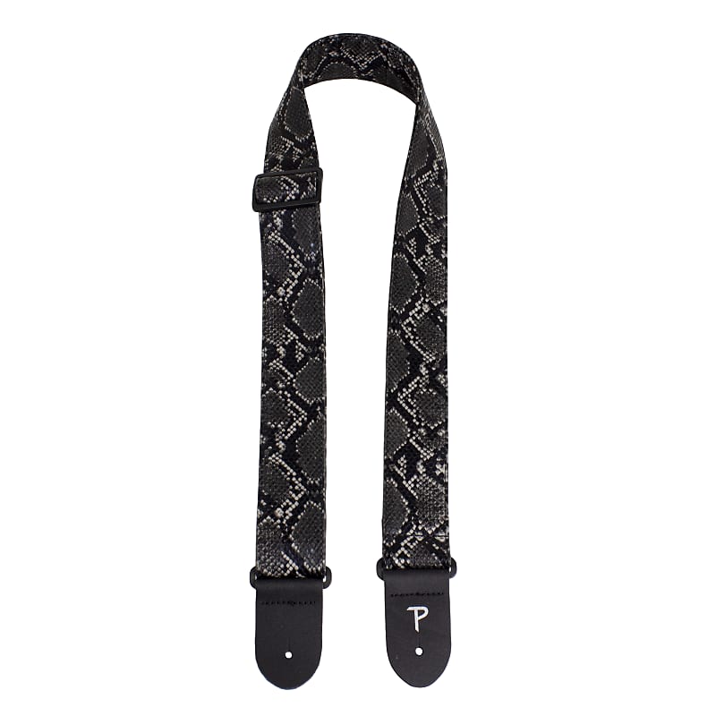Black Faux Snake Skin Guitar Strap | Reverb