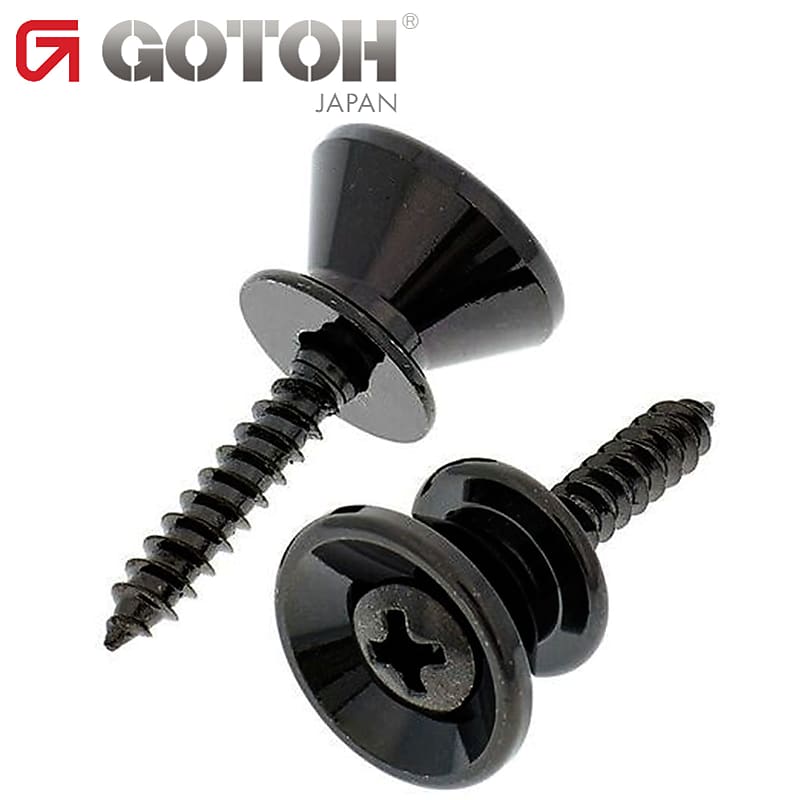 NEW Gotoh EP-B2 Strap Buttons for Fender® Guitar/Bass - BLACK | Reverb