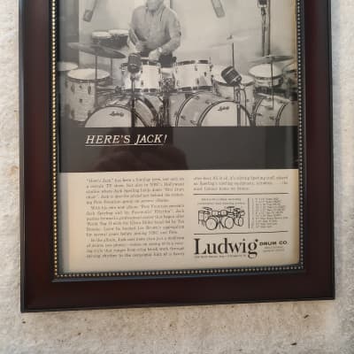 1961 Ludwig Drum Promotional Ad Framed Joe Morello & Dave | Reverb