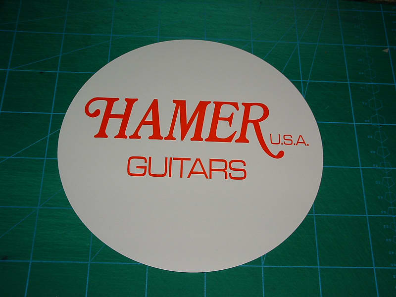 Hamer Metal wall sign ...10" round.....White | Reverb