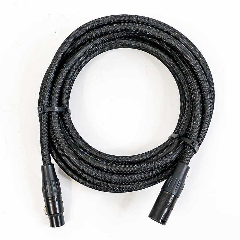 25' Braided Mic Cable with Neutrik XLR Connectors | Reverb
