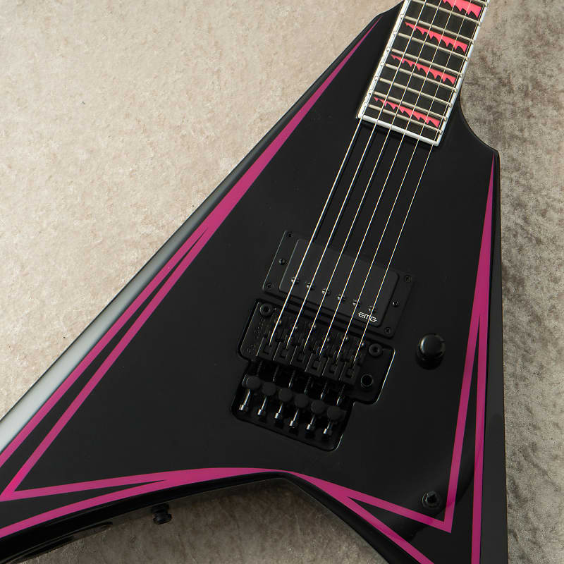 ESP EDWARDS E-ALEXI PINK SAWTOOTH w/ESP GB-30V -Black with | Reverb