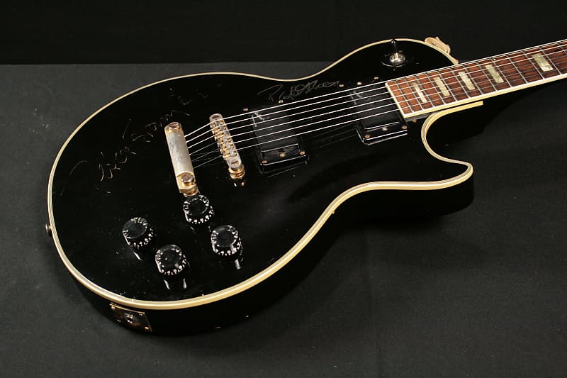 Electra Omega 1970's - Black - Signed TWICE by Peter Frampton | Reverb