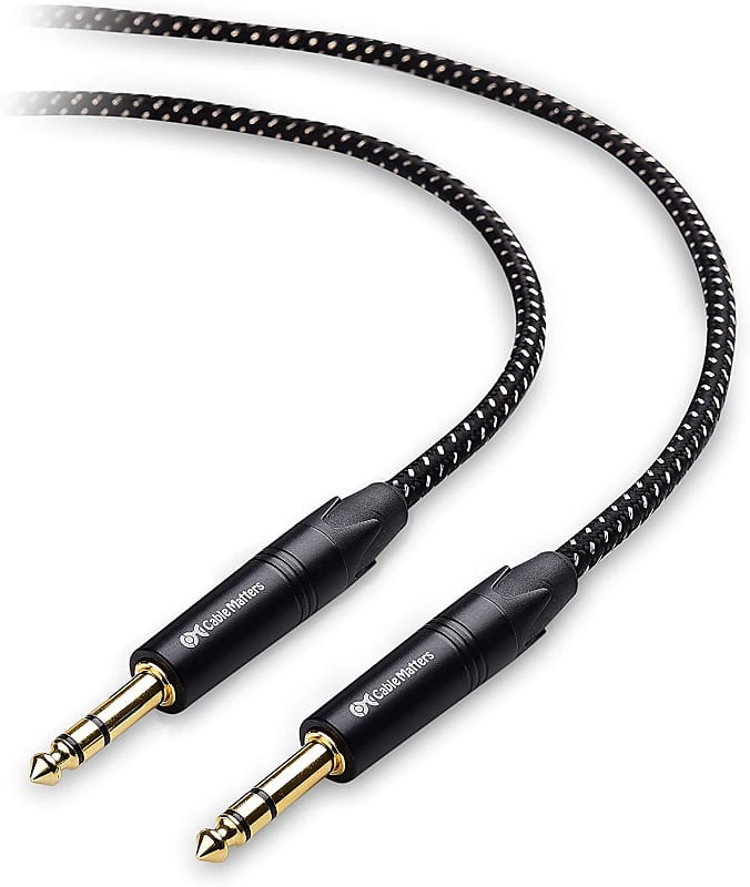 Cable Matters Premium Braided Balanced 1/4 Inch TRS Cable 10 | Reverb