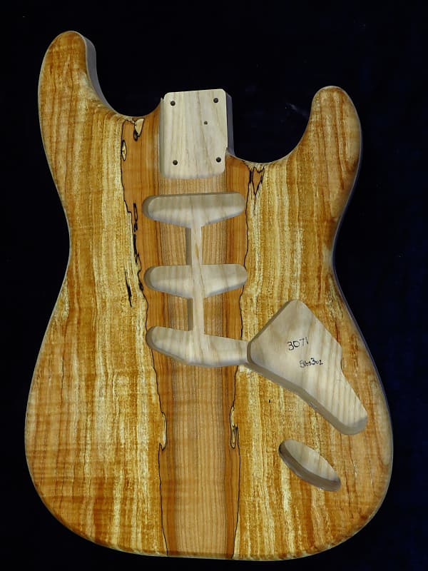 Flamed Spalted Maple Top /Ash Wood Strat body Standard | Reverb