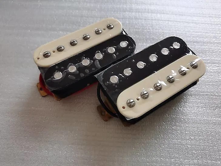 Zebra Guitar Humbucker Pickups Neck and Bridge Set | Reverb