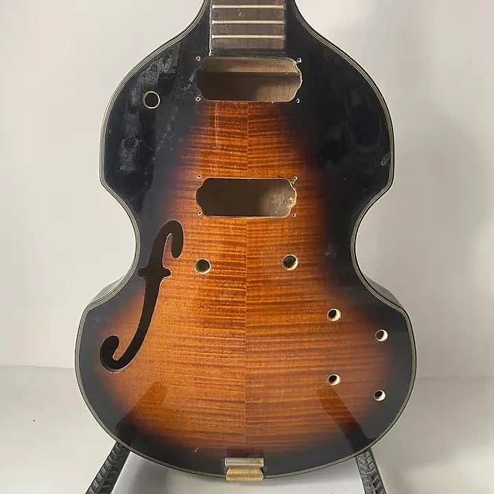 Tobacco Burst 6 String Violin Bass Style Body with Maple | Reverb