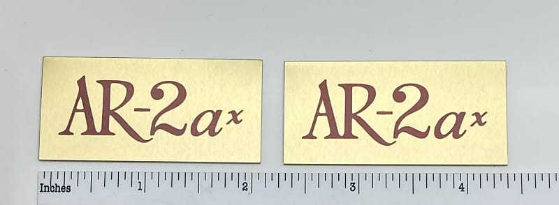 Acoustic Research AR 2ax - Gold Plate Badge | Reverb