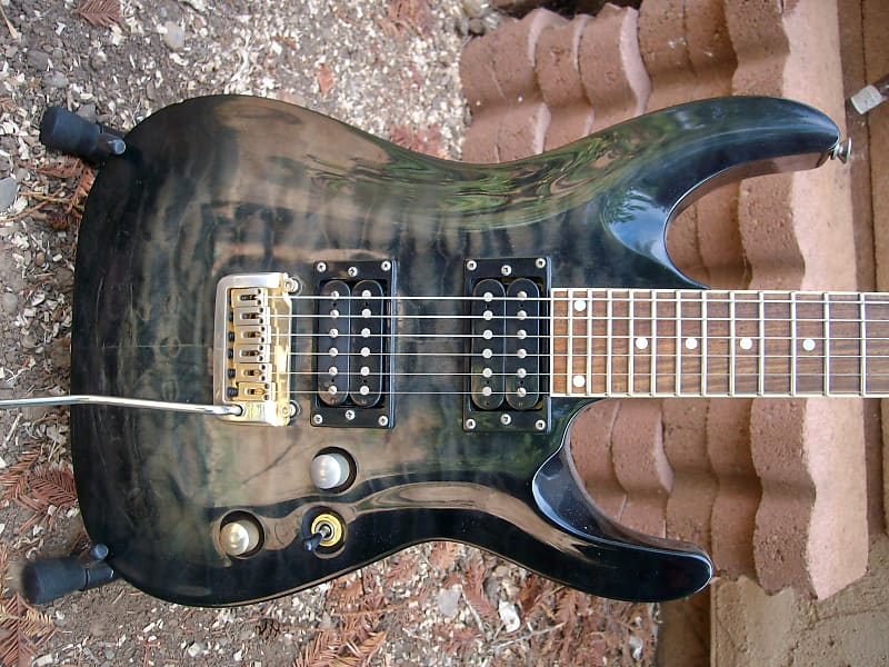 Grass Roots GR HR-43QM 2000s Trans Black Quilt Maple | Reverb