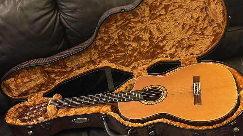 Deep Red Hoffee Classical Guitar Case Carbon Fiber | Reverb