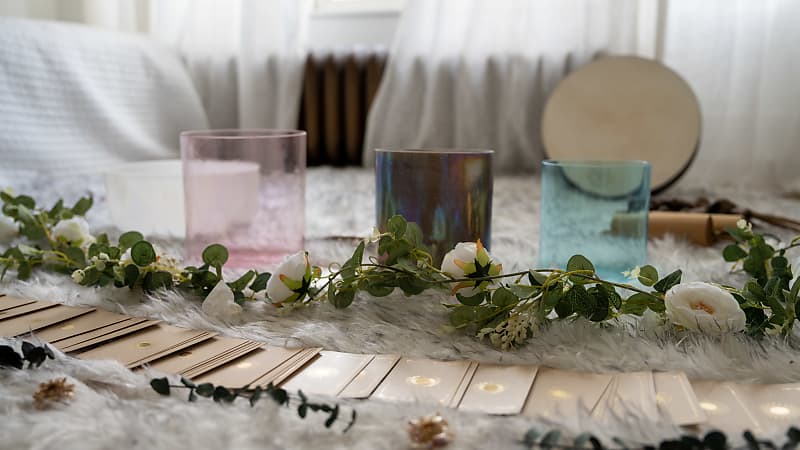 Crystal Tones 12“ A-5 mother of platinum singing bowl | Reverb