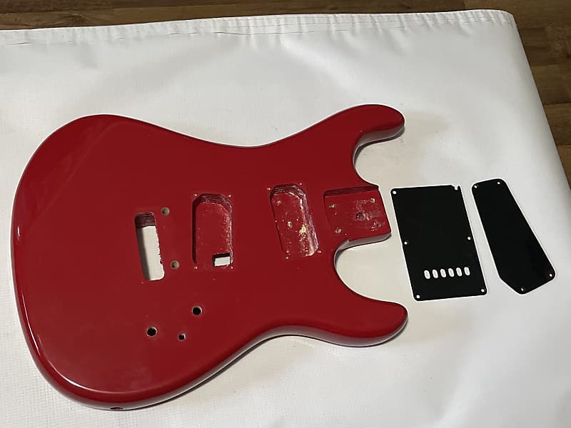 1980's Korean Kramer ZX20 Candy Red Dual Pickup Guitar Body 2 | Reverb