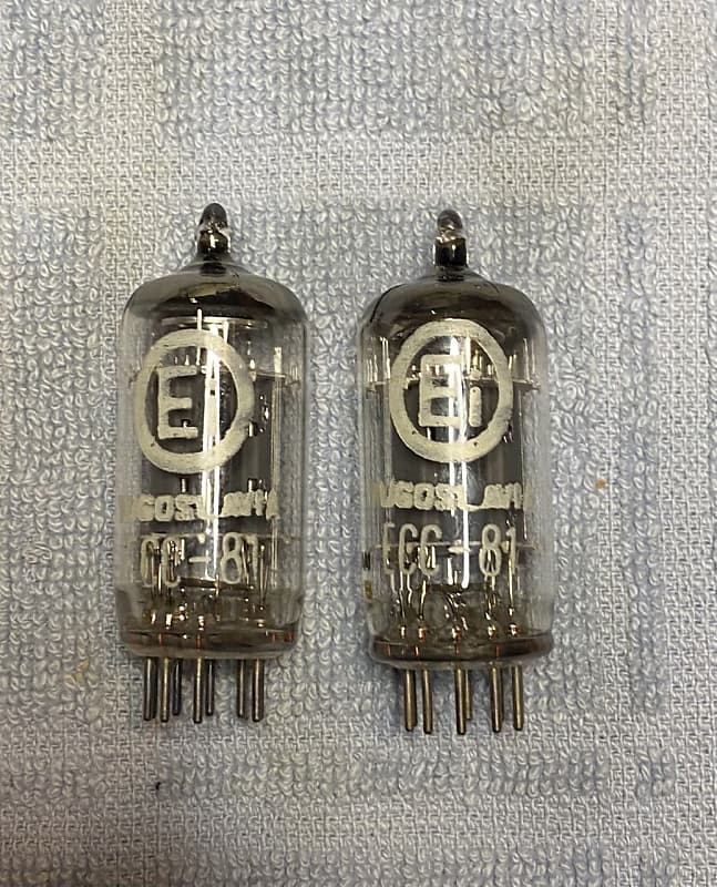 Pair of Ei ECC81/12AT7 made in Yugoslavia | Reverb