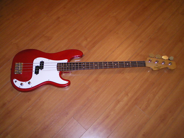 Squier II Precision Bass 1980's Red | Reverb