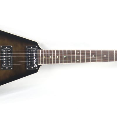Dean V-79 Flame Top Flying V Floyd Rose Trans Black Electric | Reverb