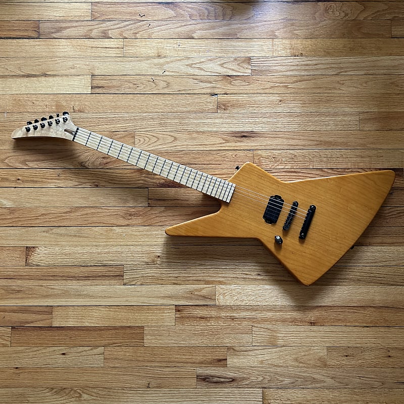 Left Handed Warmoth Explorer Style Electric Guitar w/ Coffin | Reverb