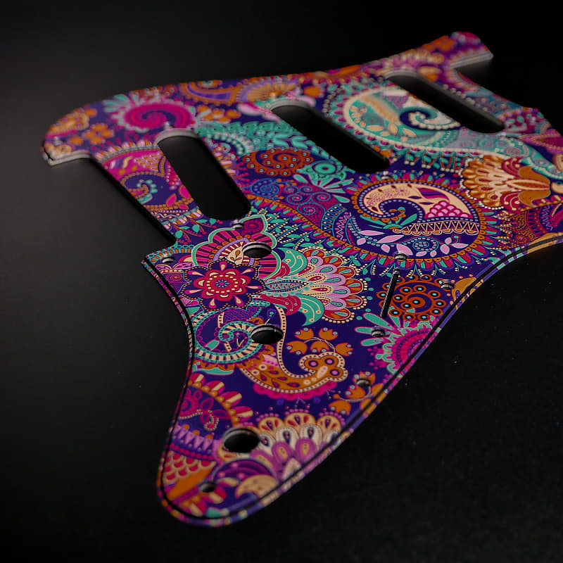 Floral #13 / Fender Strat Pickguard / Custom / Graphic / | Reverb