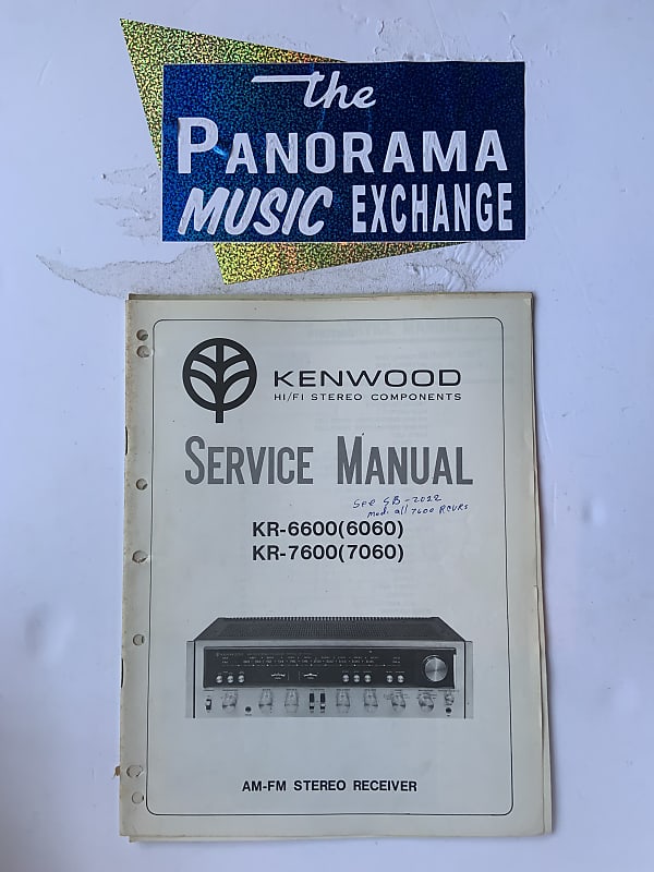Kenwood Service Manual KR-6600(6060) KR-7600(7060) 1976 | Reverb UK