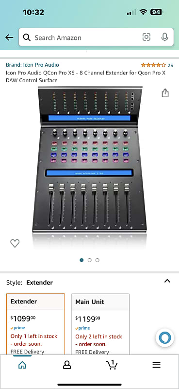 QCon Icon Pro XS - 8 Channel Extender For QCon Icon Pro X Daw | Reverb