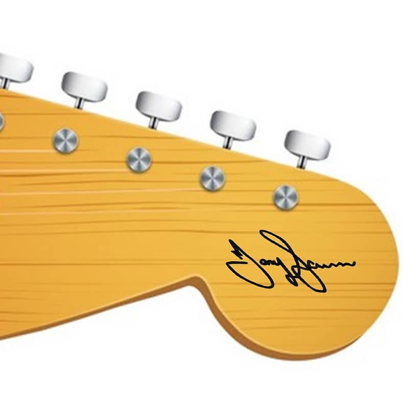 Sticker Vinyl White Autograph Tony Iommi Guitar Vinyl | Reverb