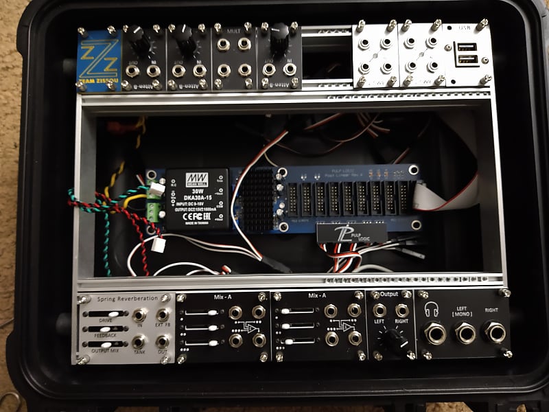 Pulp Logic Zissou LBZ54 54 HP case with knurlies and modules | Reverb