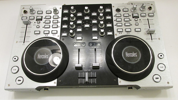 Hercules 4-MX DJ Console USB Turntable Digital DJ Mixer | Reverb