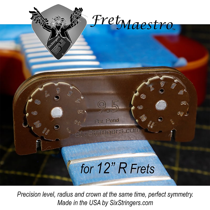 FretMaestro Fret Level File for 12" radius frets | Reverb