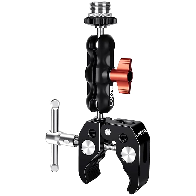 Mic Mount Microphone Clamp With Super Clamp Ball Head And | Reverb