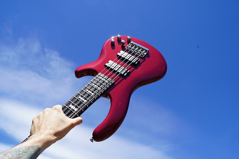 Dean USA Custom Shop Edge-5 Ruby Red 5-String Bass w/ Hard | Reverb